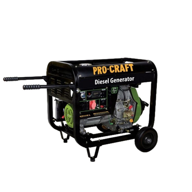 Генератор дизельный 3х-фазный Procraft DP80/3 (7.5 кВт, электростарт ...
