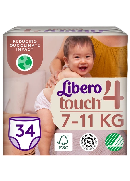 Подгузники-трусики Libero Touch Pants 7-11 кг Размер 4 34 шт ...
