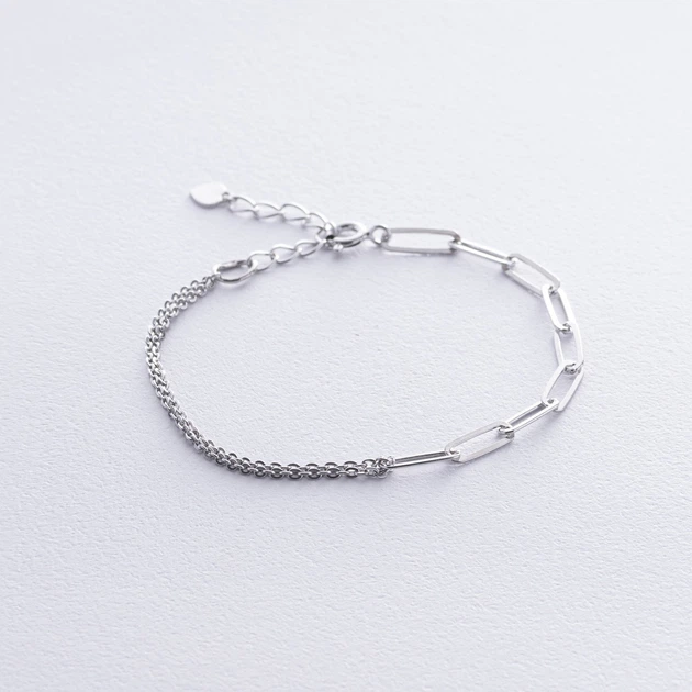 Серебряный браслет "Цепочка" 905-01414 Онікс 18 от продавца: Golden ...