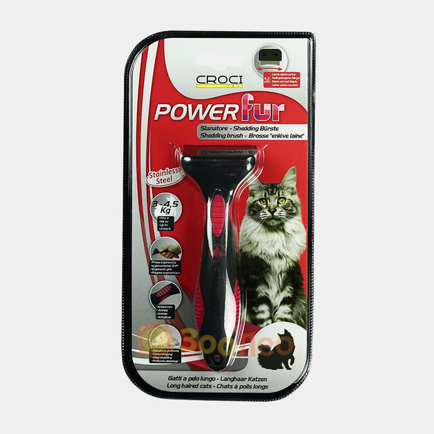 Фурминатор Croci Powerfur для длинношерстных кошек, размер S, 4,5 см ...