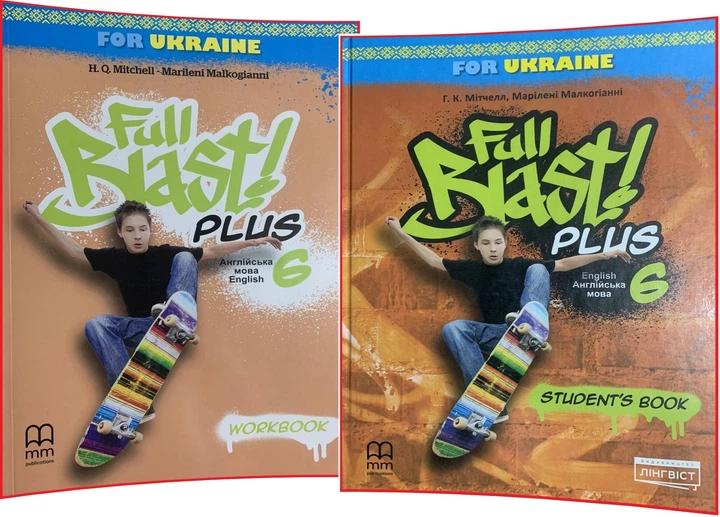 Full Blast Plus for Ukraine. Student's Book+Workbook. 6 нуш. Мітчелл. Лінгвіст. Комплект книг з ...