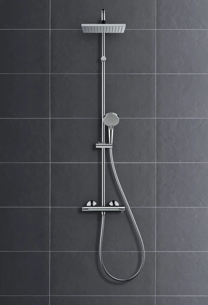 Душевая система с термостатом HANSGROHE Vernis Shape Showerpipe 230 ...
