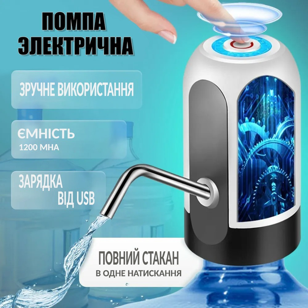 Автоматическая помпа для воды электрическая на бутыль для воды и ...