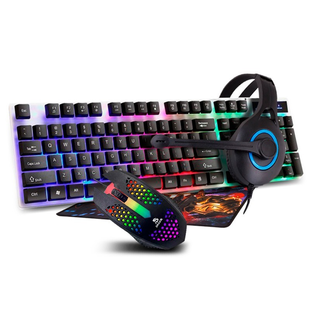 Игровой набор JEQANG JK-988 4in1 Клавиатура/Мышь/Наушники/Коврик |RGB ...