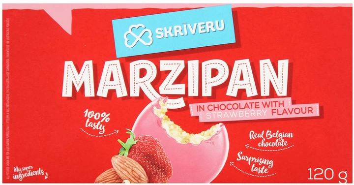 Марципан Skriveru Gotina With love в шоколаде с ароматом клубники 120 г ...