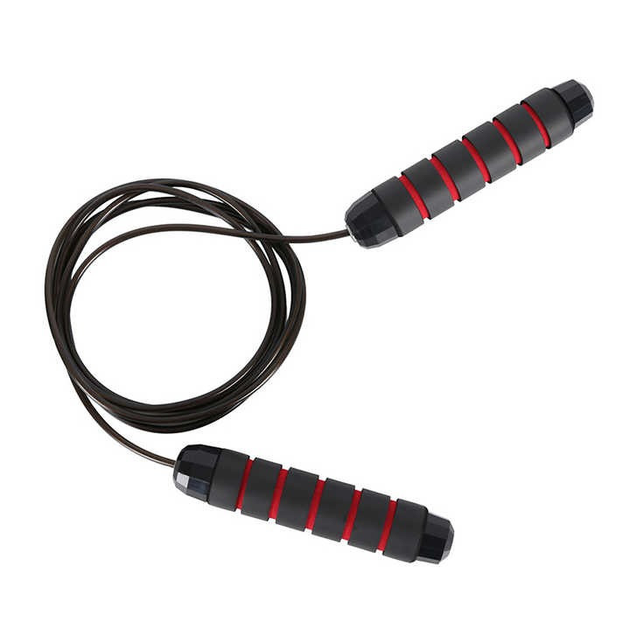 Скакалка швидкісна PowerPlay 4210 Power Weighted Jump Rope Чорна (2,7m ...