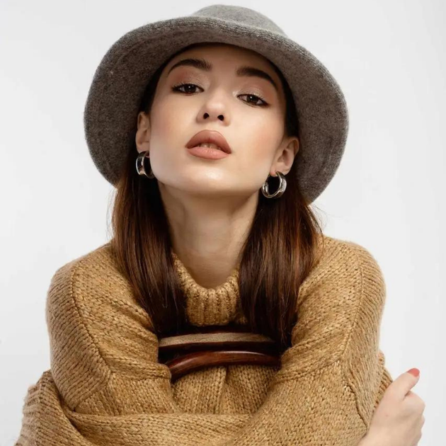 Панама женская Famo 57-59 см серого цвета – Стильные аксессуары с доставкой ROZETKA