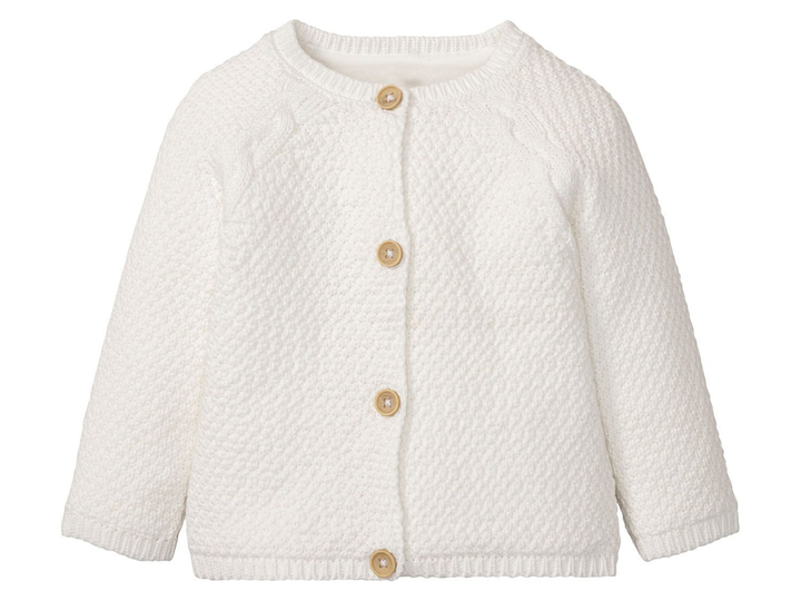 Кардиган вязаный для девочки Lupilu 334639 062-68 см (2-6 months) Белый ...