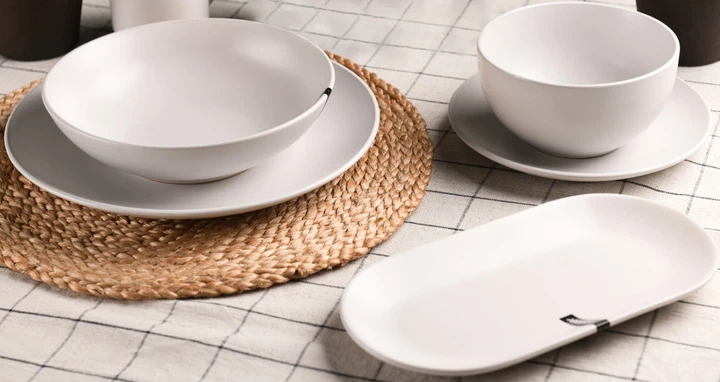 Сервіз столового посуду білий 9 предметів 2 персони Ardesto Lucca камяна кераміка купити