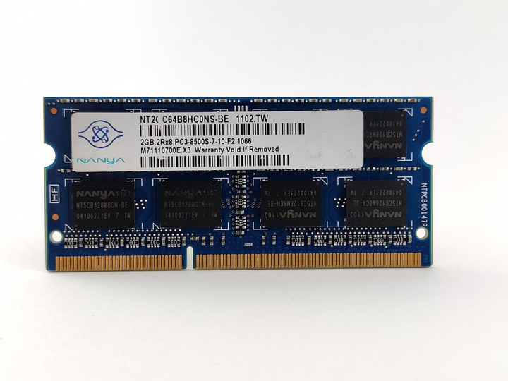 Оперативная память для ноутбука Sodimm Nanya Ddr3 2gb 1066mhz Pc3 8500s