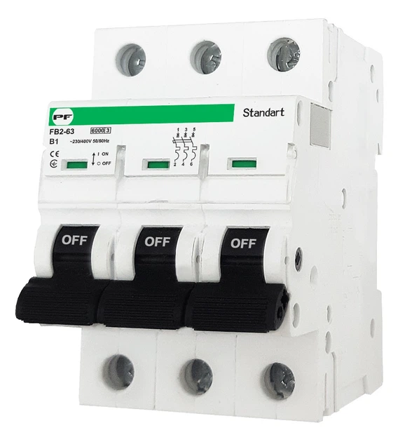 Автоматический выключатель FB2-63 Standart C 25A 6kA 3 полюса ...