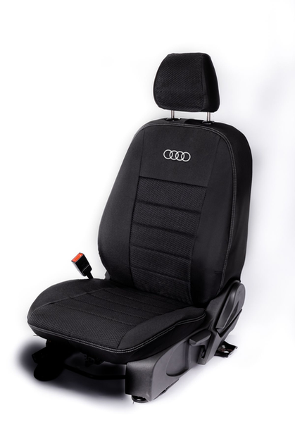 Комплект модельных чехлов AMI.AUTO из автоткани черные на Ауди А4 Б7 ...