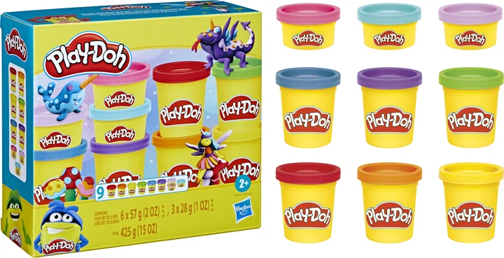 Набор с массой для лепки Hasbro 9 баночек F7965 PD Bright Rainbow 9 ...