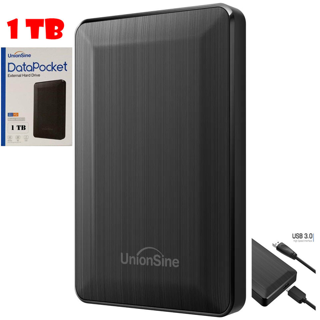 Портативный внешний жесткий диск 1 ТБ USB 3.0 UnionSine-HD2513 Data ...