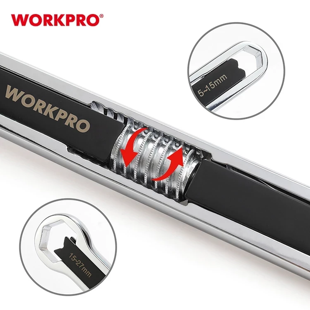Универсальный разводной ключ WORKPRO 5-27 мм PRO WP272016 – фото, отзывы, характеристики в ...