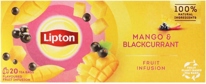 Чай фруктовий Lipton Mango&Blackcurrant 1.7 г х 20 пакетиків (8720608014231) – ROZETKA – купити ...