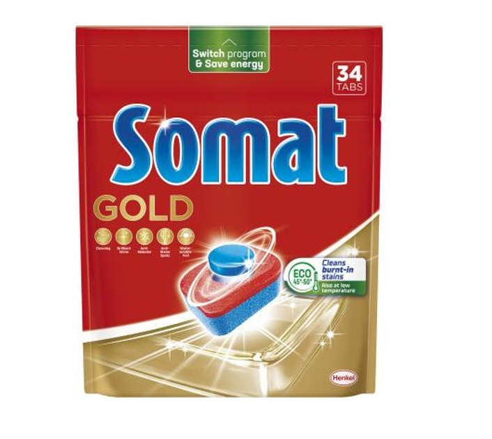 Таблетки для миття посуду у посудомийній машині Somat Gold Голд 34 шт ...
