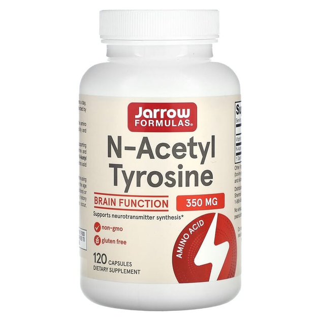 N-ацетил-тирозин Jarrow Formula "N-Acetyl Tyrosine" с витамином B6, 350 ...