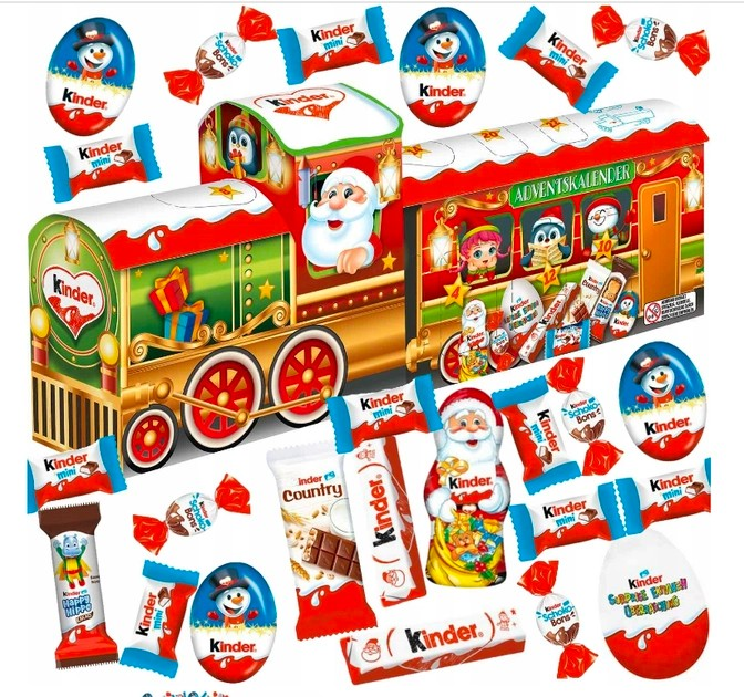 Адвент Календарь Поезд Kinder Mix 3D-Zug Advent Calendar 221g – купить ...