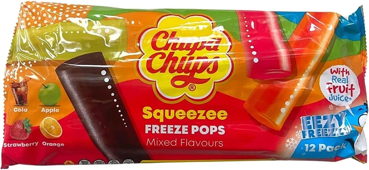Замороженный лед Chupa Chups Squeezee Freeze Pops 12x50 мл от продавца ...