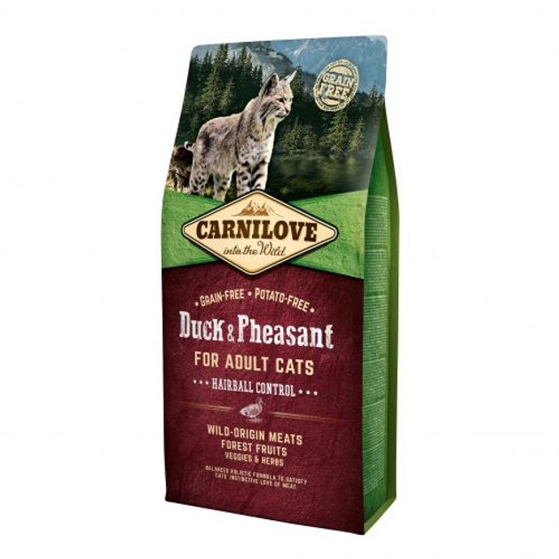 Сухой корм Carnilove Cat Hairball Control для вывода шерсти у кошек ...