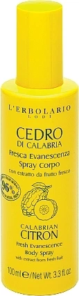 Освежающий спрей для тела "Калабрийский цитрон" - L'Erbolario Calabrian ...