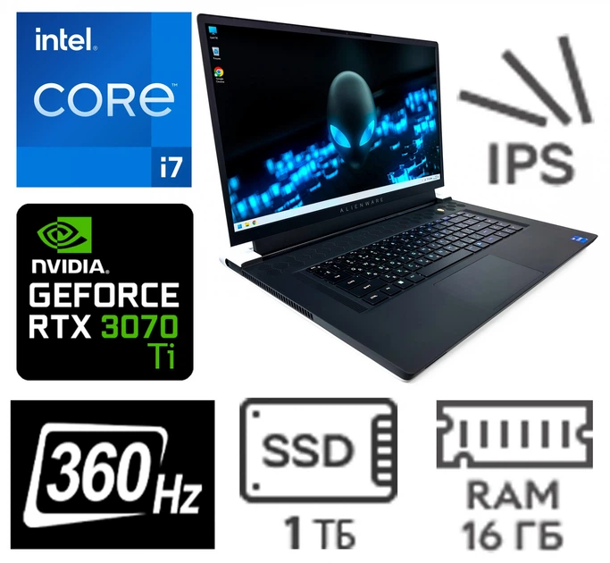 Ноутбук Alienware X17 R2 (AWX17R2-7341WHT-PUS) Lunar Light Б/В – фото ...