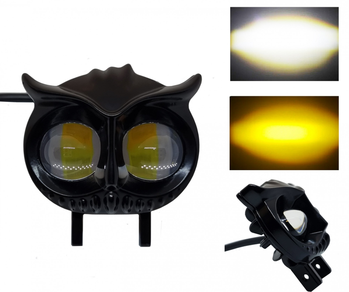 Светодиодная двухцветная фара Moto LED Mini Сова 20W 2000Lm 9-60V для ...