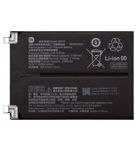 Аккумулятор Батарея Xiaomi Mi Mix 4 2106118C BP43 4500 mAh – фото ...