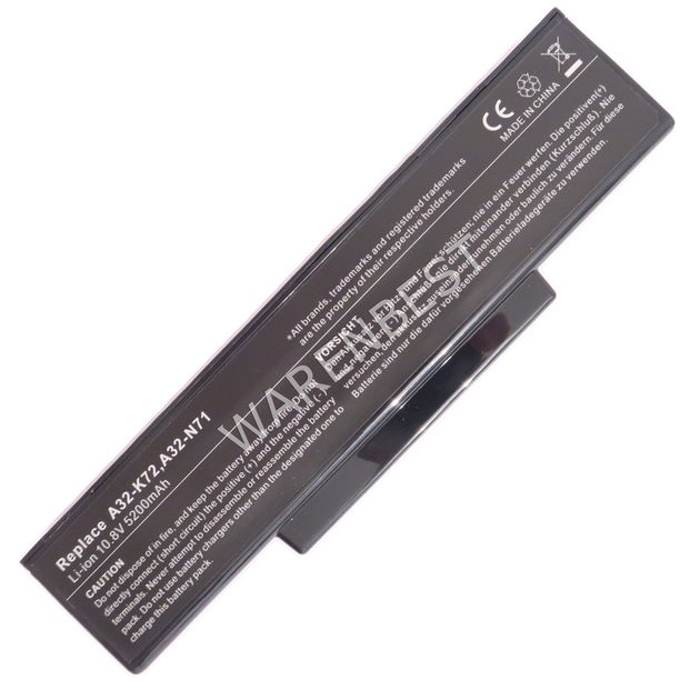 Аккумулятор батарея для ASUS асус A32-N71 A32-K72 5200mAh 10.8-11.1V ...