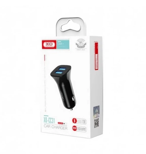 АЗУ XO CC31 12W PC Dual USB car charger Black – фото, отзывы, характеристики в интернет-магазине ...
