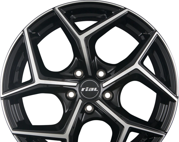 RIAL SALENTO Diamant-Schwarz Frontpoliert R18 W8 PCD5x108 ET45 DIA70.1 ...