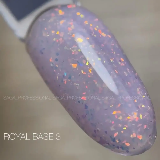 База для гель-лаку з Пластівцями Юкі Saga Royal Base №3, 9мл від ...