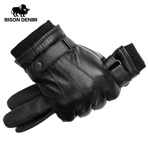 Перчатки Bison Denim S019 кожа зимние сенсорные мужские (размер M ...