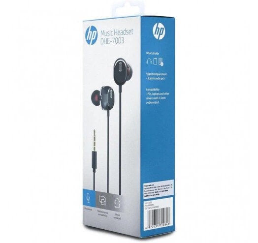 Навушники з мікрофоном HP DHE-7003 (мобільна гарнітура) Volume Control ...