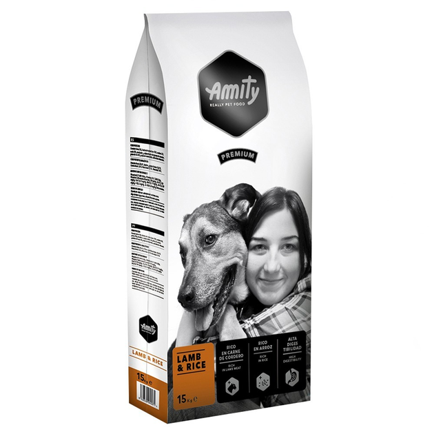 Сухий корм для собак Amity Lamb&Rice з ягням та рисом 15 кг ...
