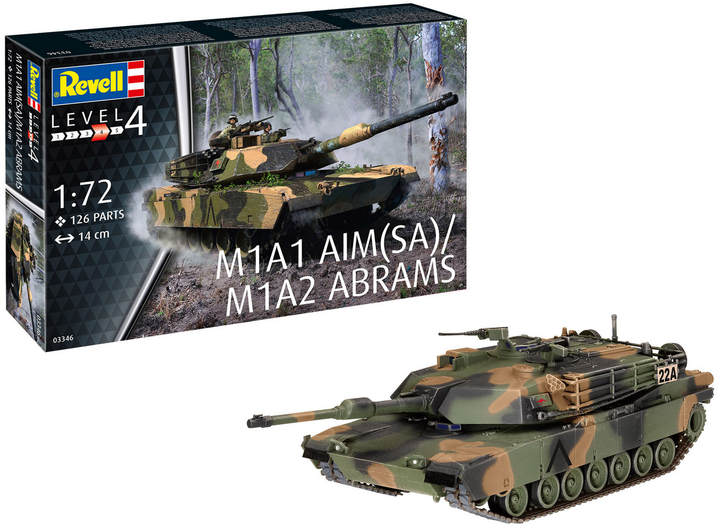 Сборная модель-копия Revell Танк Абрамс M1A1 AIM(SA)/M1A2 уровень 4 ...