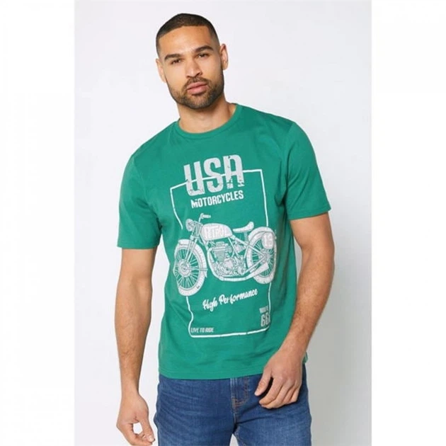 Футболка Studio Usa Motors Print T-shirt Green Green, XXXL (54 ...
