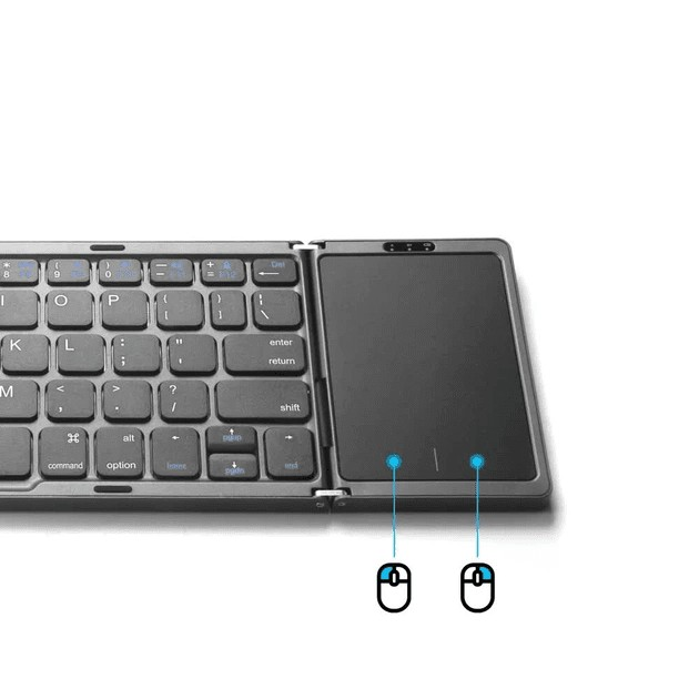 Беспроводная клавиатура ENG,RU,UKR складная с тачпадом B089T Bluetooth ...