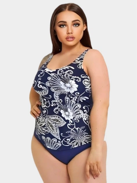 Цельный купальник для полных Samegame 21103 синий-белый 60 от продавца: LAMA-SHOP – в интернет ...