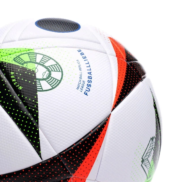 М'яч футбольний Adidas EURO24 Fussballliebe League BOX IN9369 №4 Білий ...