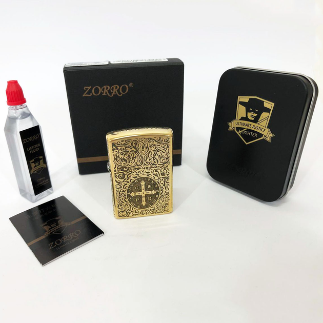 Зажигалка бензиновая Zorro HL-303, зажигалка подарочная сувенирная ...