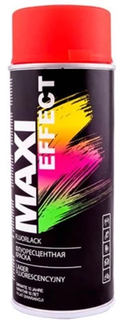 Эмаль аэрозольная флуоресцентная MAXI COLOR 400 мл Красная (MX0016 ...