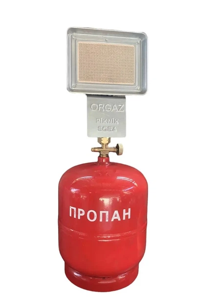 Обігрівач туристичний крамічний балон газовий 8л з пальником кемпінг фото відгуки