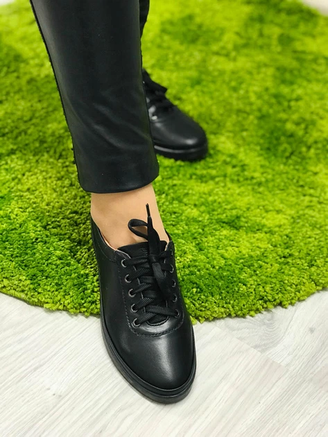 Жіночі чорні шкіряні кеди Prellesta 540-01 37 Чорний от продавца: Prl ...