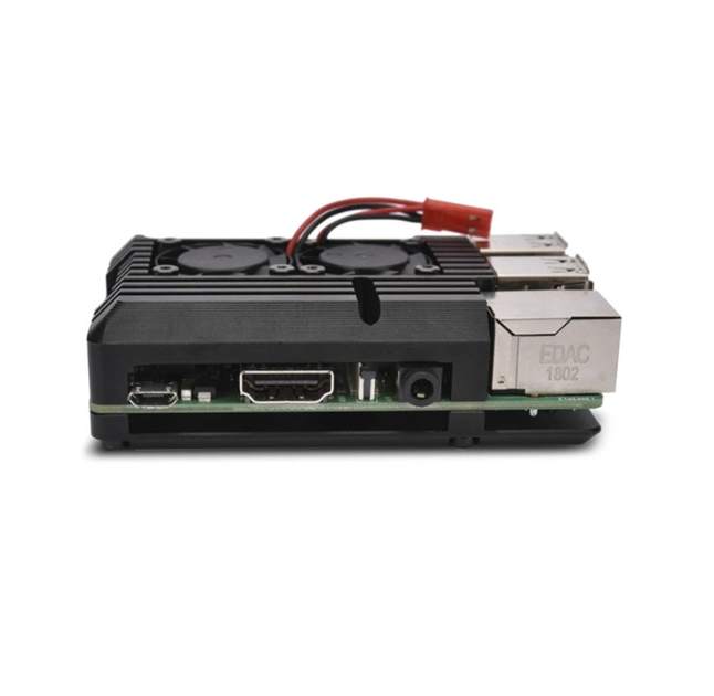 Алюминиевый корпус-радиатор для Raspberry Pi 3B+ с активным охлаждением ...