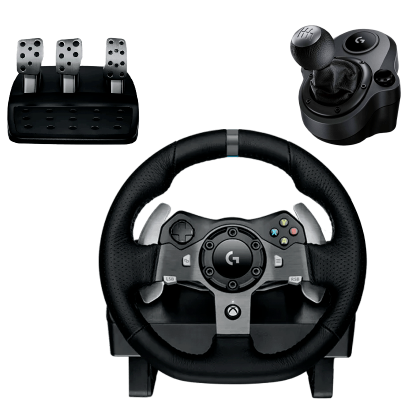 Набор Руль Проводной Logitech Xbox Series G920 Black + Рычаг ...