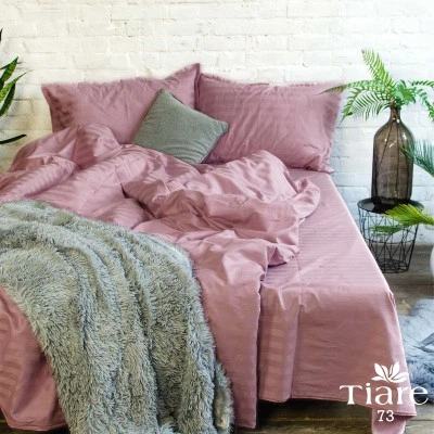 Постільна білизна Tiare 73 Сатин Страйп Цветной сімейний (73_Stripe_sm ...