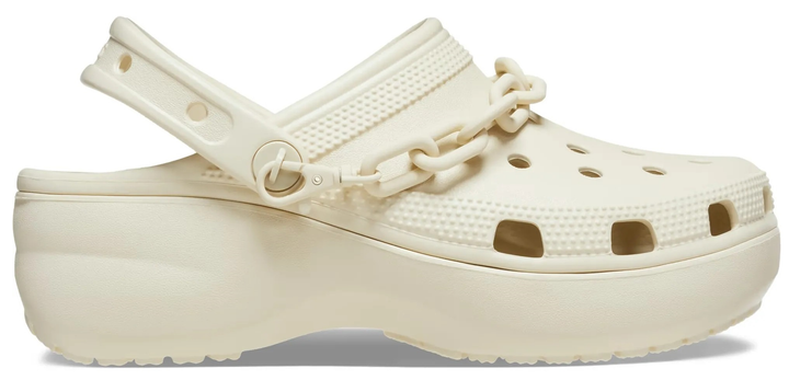 Женские кроксы Classic Platform Chain Clog Bone M7W9-39-25.5 см 206750 ...