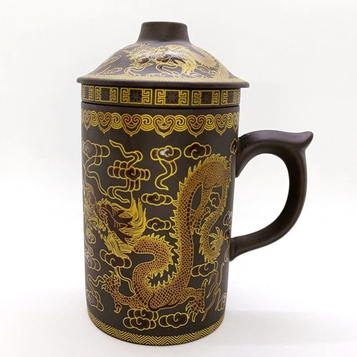 Чашка із ситом і кришкою Рік Дракона глина 370 мл купити онлайн на Rozetka